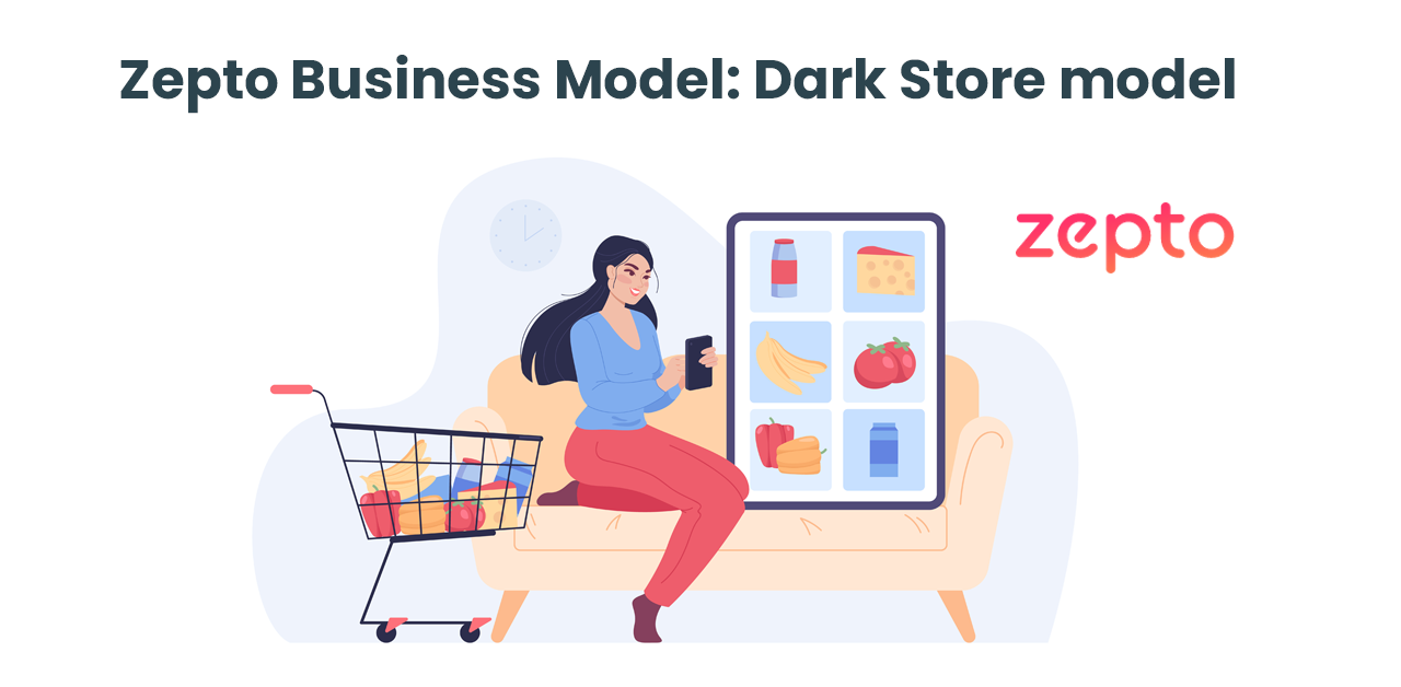 What is the business model of grocery delivery app Zepto?